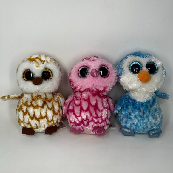 Beanie Babies | Toys | Ty Beanie Boo Owl Bundle Ice Cube Pinky Swoops ...